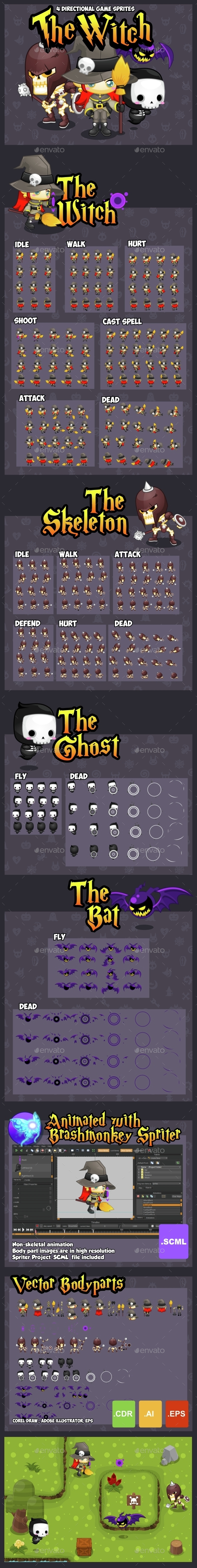 Top-down Sprite Sheet Game Assets from GraphicRiver