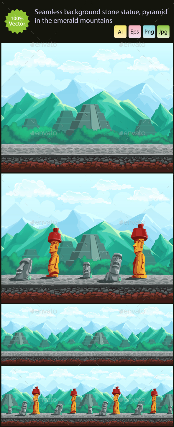 Mountains Game Assets from GraphicRiver