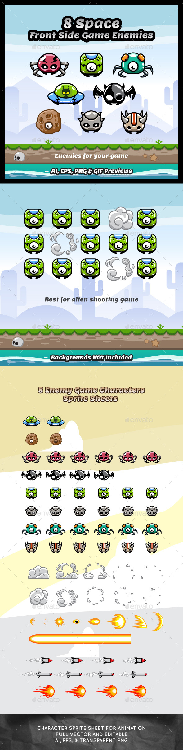 Enemies Sprite Game Assets from GraphicRiver