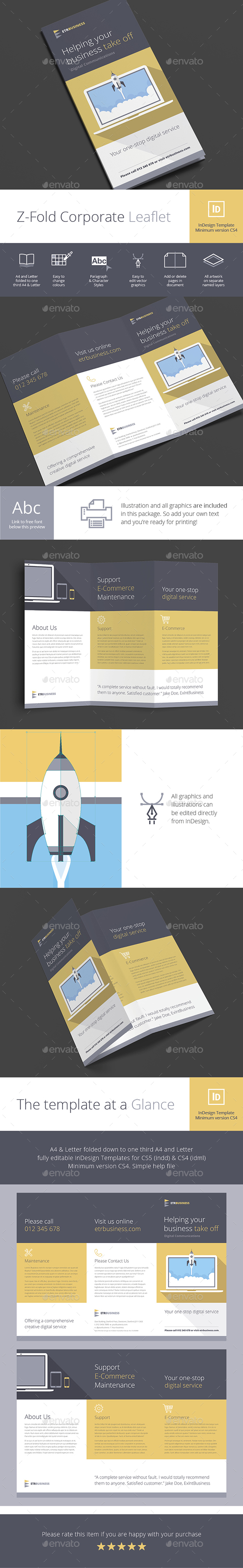 Z-fold Graphics, Designs & Templates | GraphicRiver