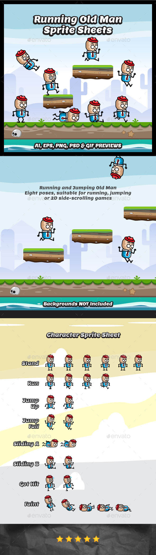 Running Sprite Sheet Game Sprites & Sheet Templates