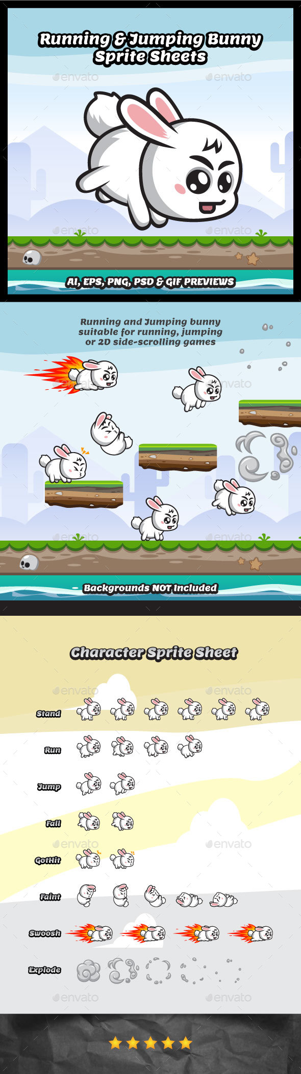 Running Sprite Sheet Game Sprites & Sheet Templates