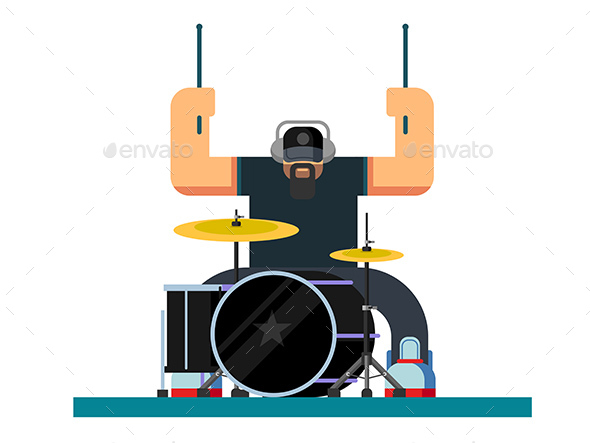 Drummer Graphics, Designs & Templates | GraphicRiver