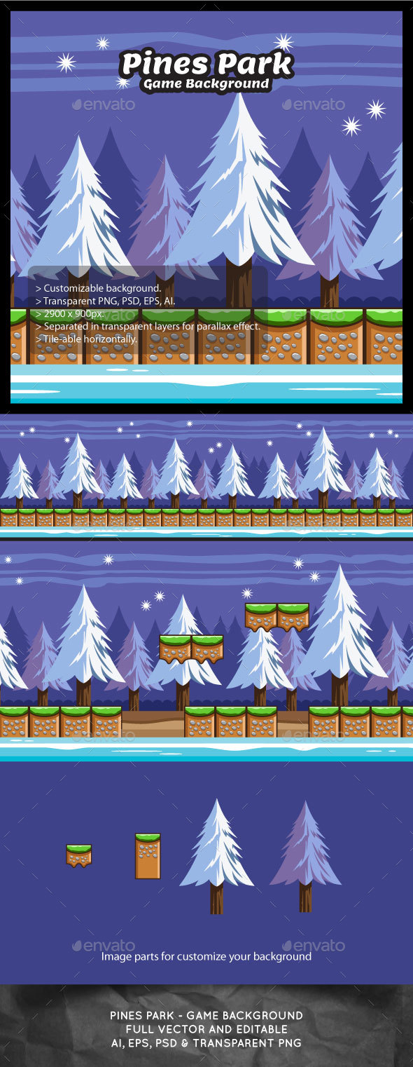 Snowy Game Assets | GraphicRiver