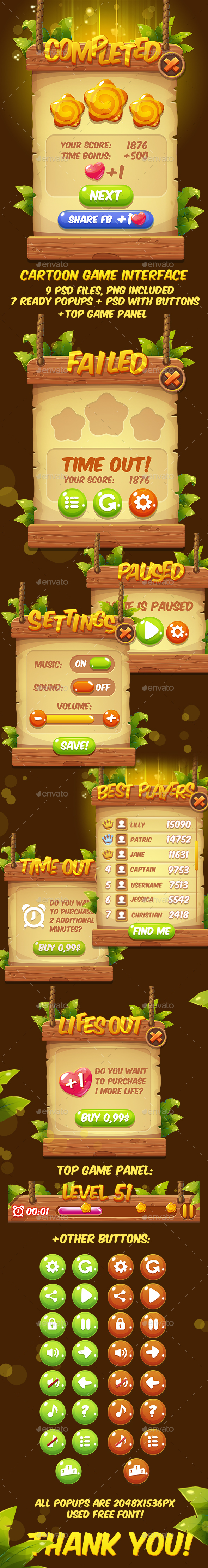 Fantasy Game User UI Templates from GraphicRiver