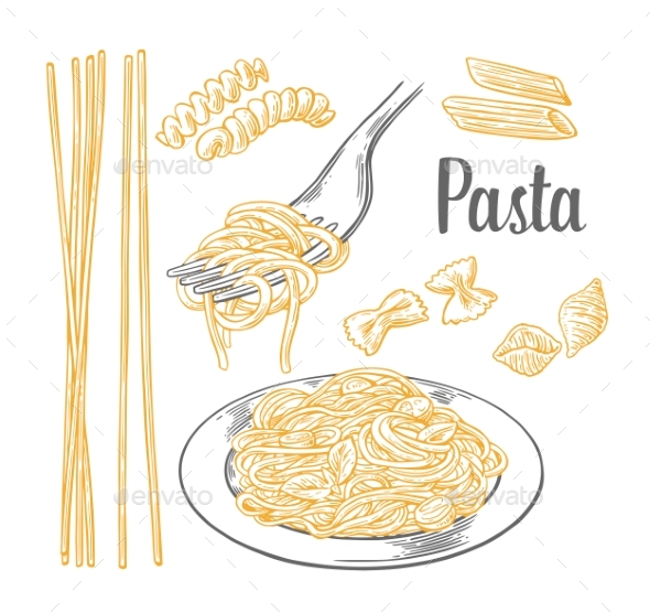 Pasta Graphics, Designs & Templates | GraphicRiver