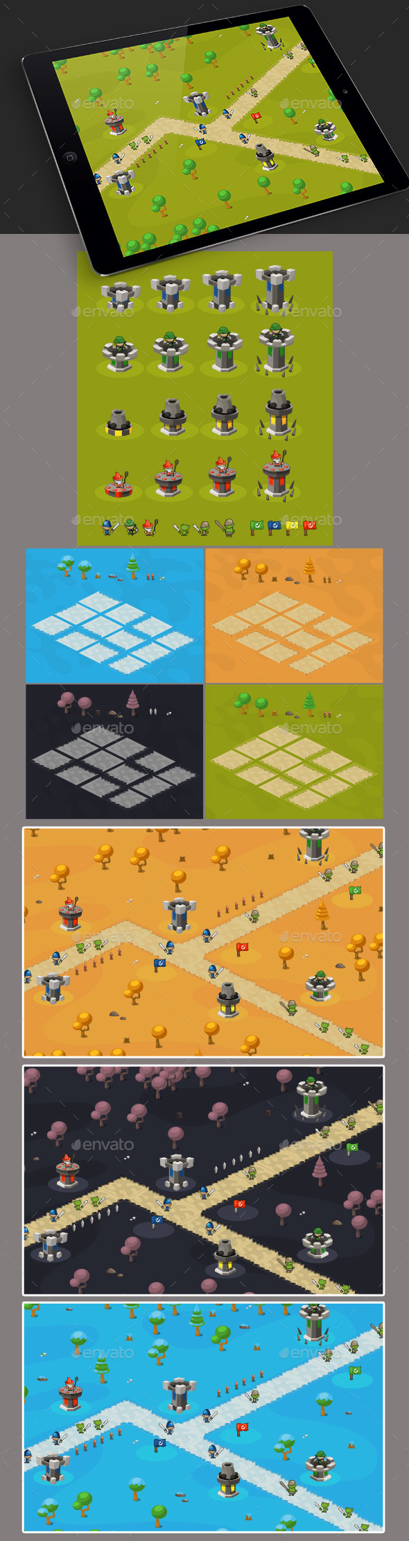 Tower 2D Game Assets from GraphicRiver