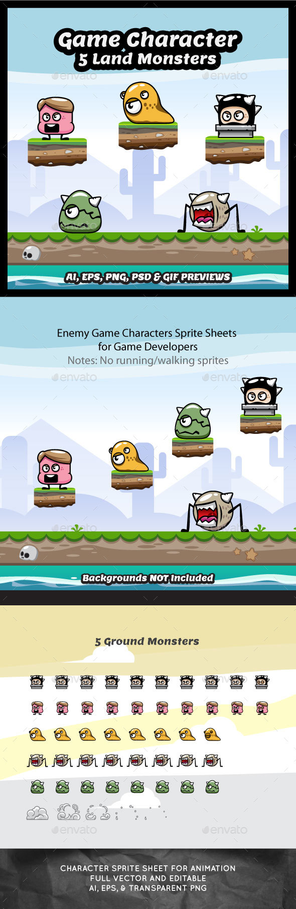 Enemies Sprite Game Assets from GraphicRiver