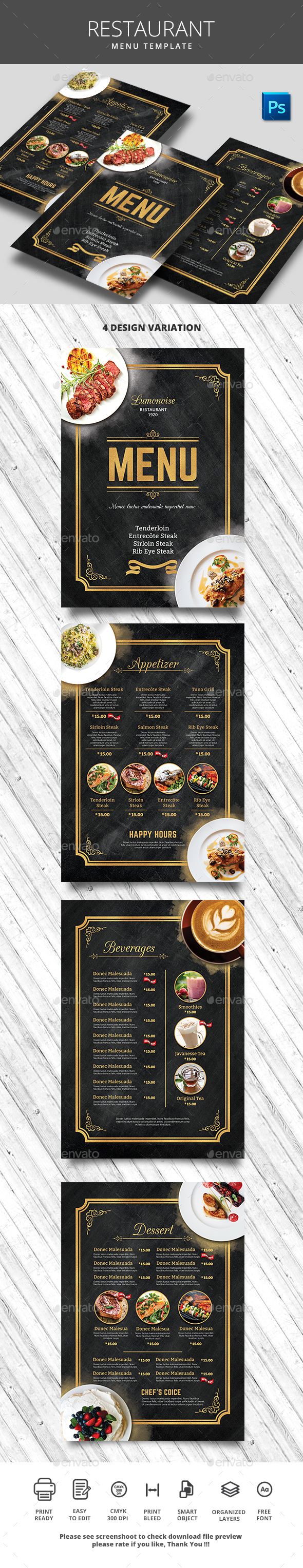 Menu Graphics, Designs & Templates from GraphicRiver