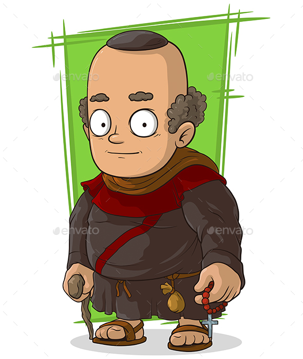 Monk Cartoon Graphics, Designs & Templates from GraphicRiver