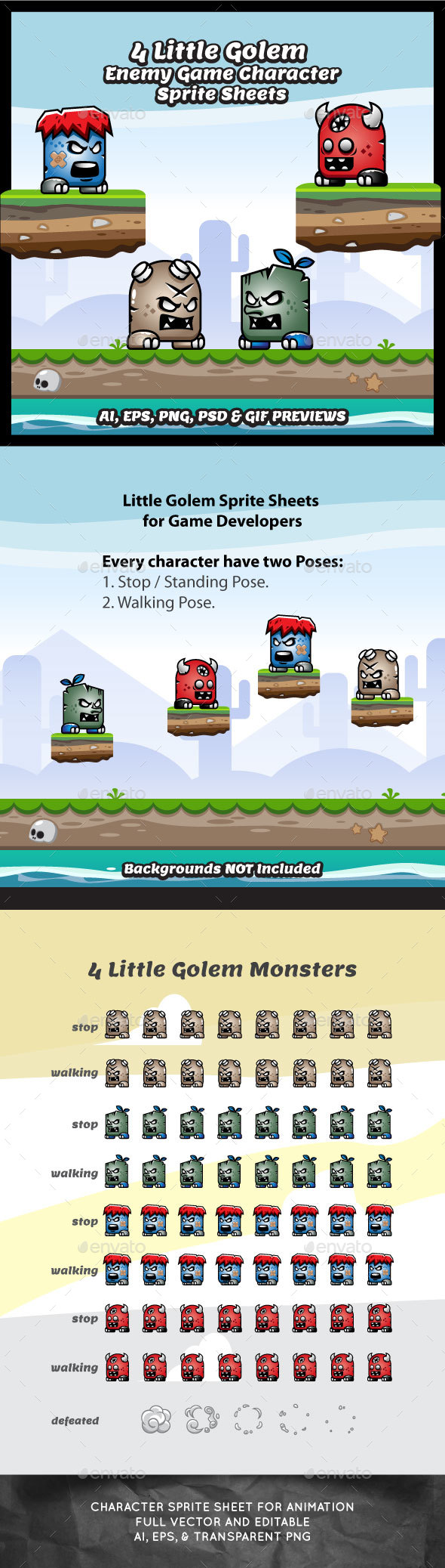 Enemies Sprite Game Assets from GraphicRiver