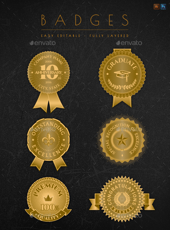 Badge Graphics, Designs & Templates from GraphicRiver
