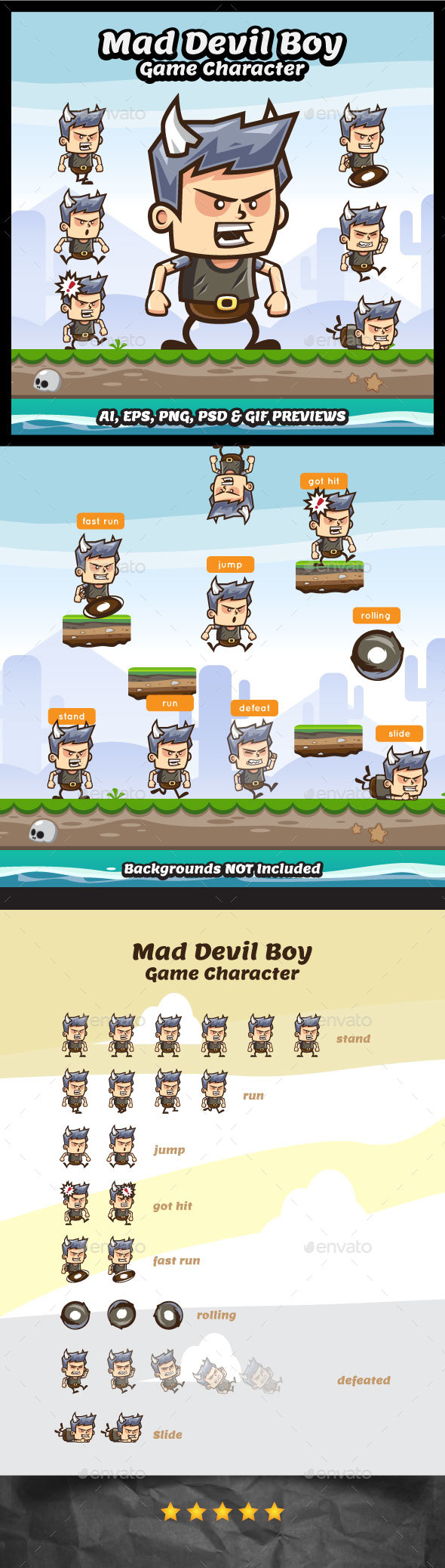 Game Sprites & Sheet Templates from GraphicRiver