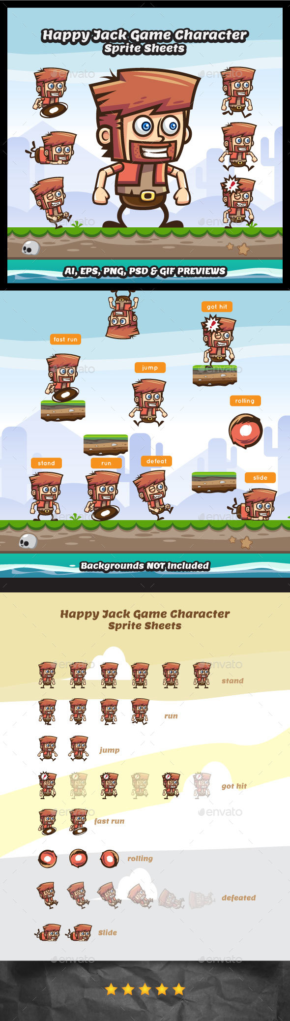 Running Sprite Sheet Game Sprites & Sheet Templates