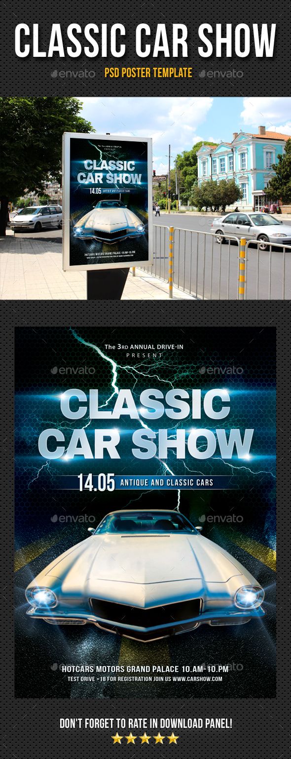 Blank Car Show Flyer Template