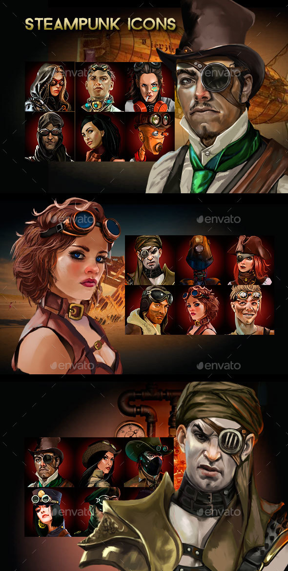 Steampunk Graphics, Designs & Templates | GraphicRiver