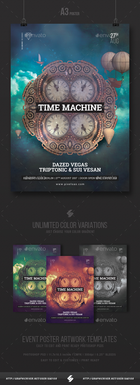 Steampunk Flyer Templates from GraphicRiver