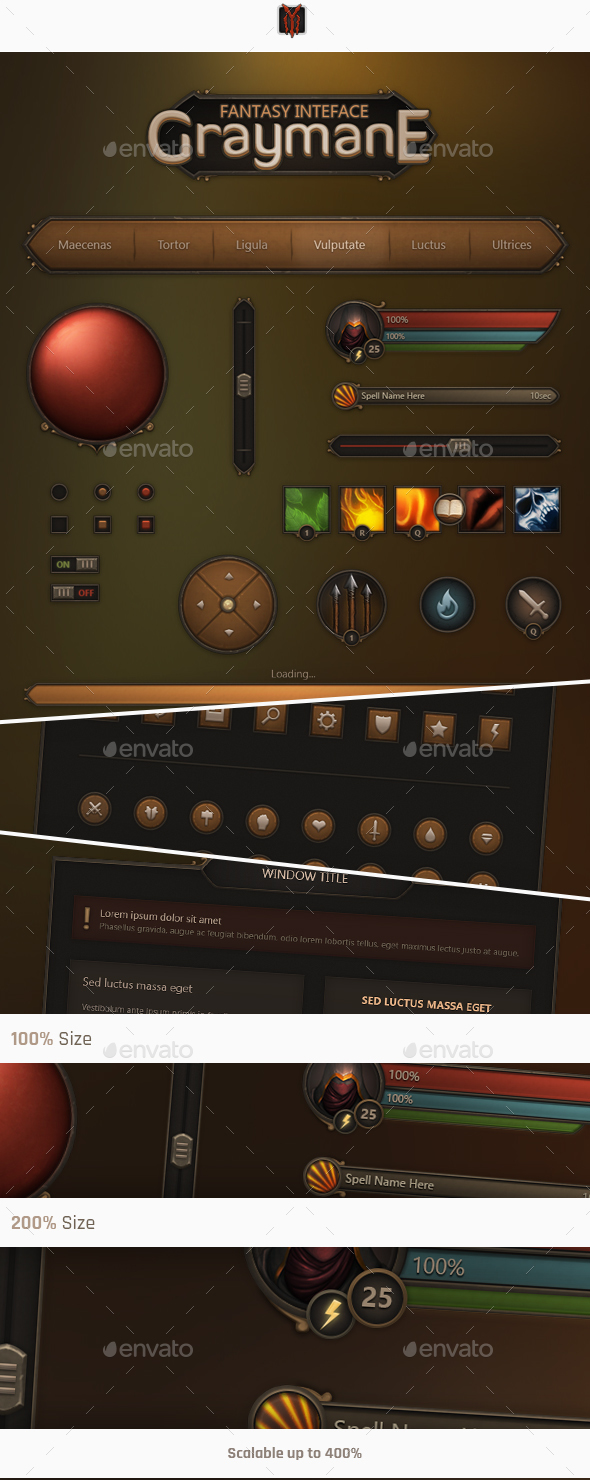 Fantasy Game User UI Templates from GraphicRiver