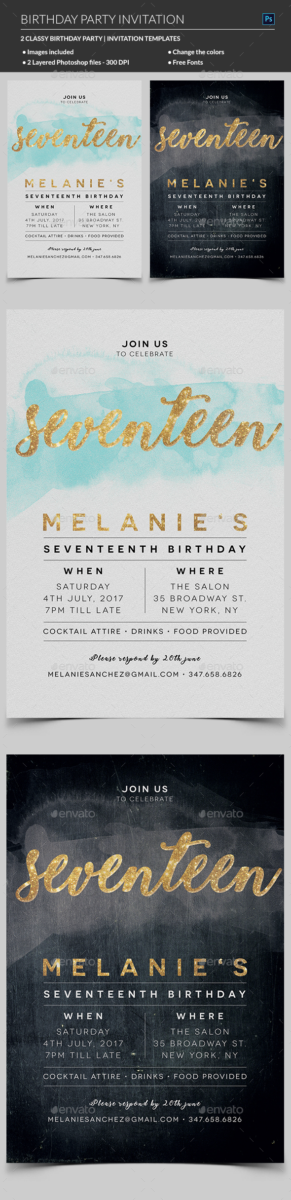 Invitation Templates from GraphicRiver