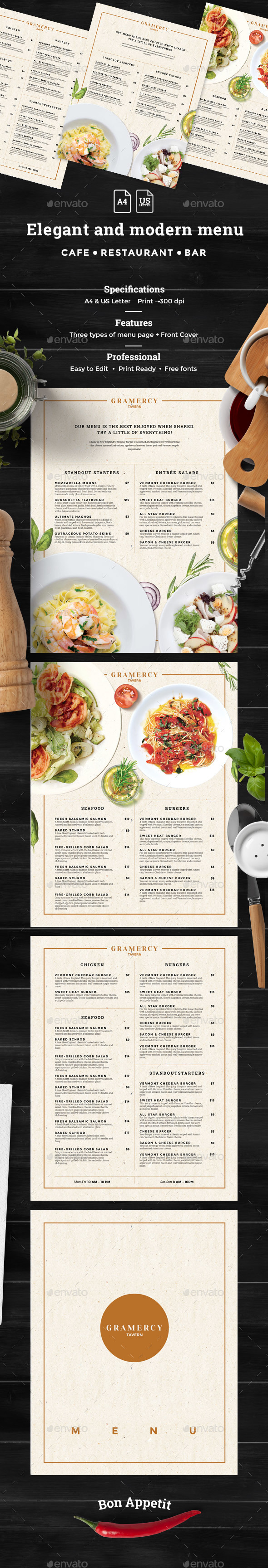 2024's Best Selling Menu Templates