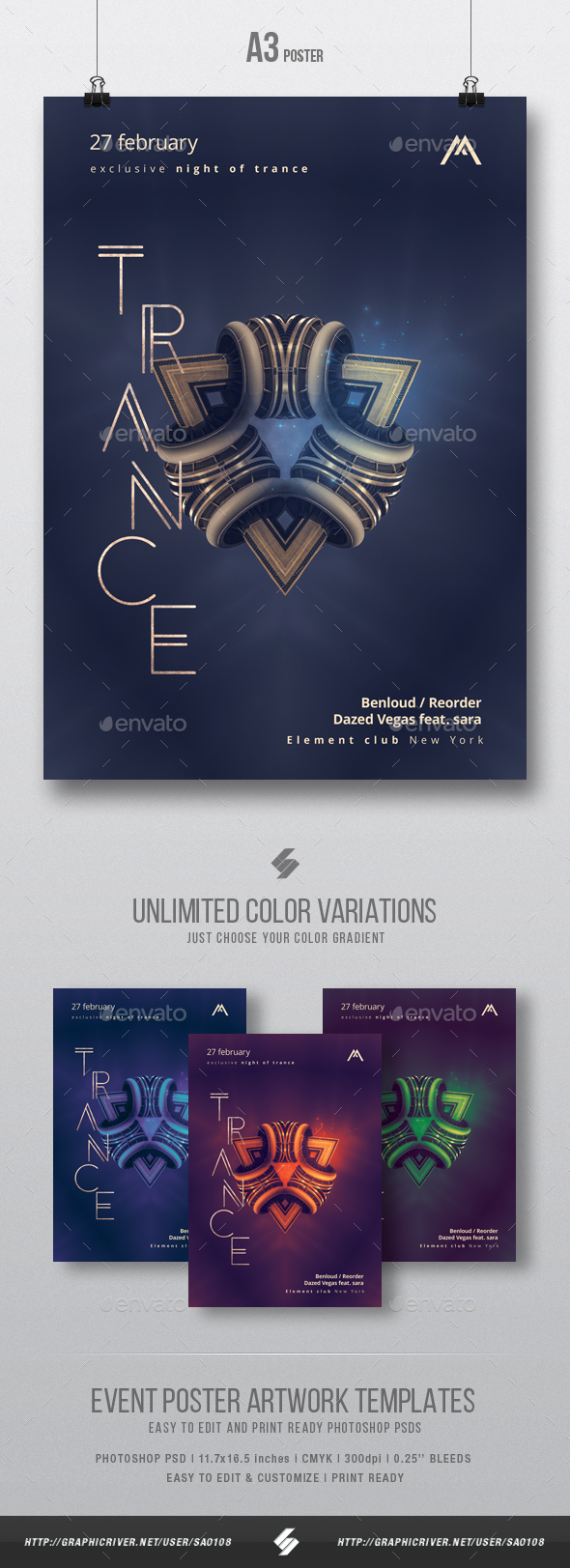 Trance Photoshop Graphics, Designs & Templates