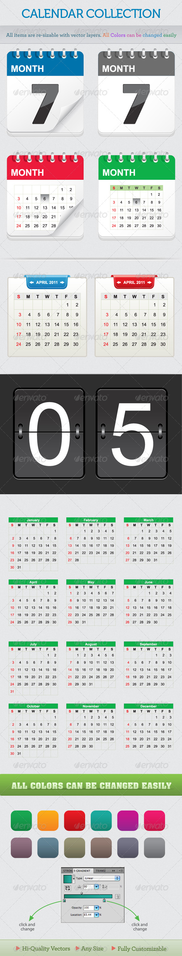 Calendar Graphics, Designs & Templates | GraphicRiver