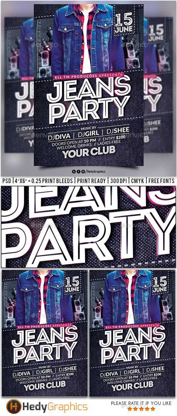 Denim Flyer Templates from GraphicRiver
