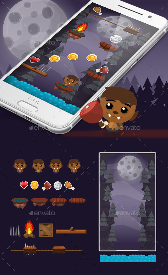 Wolf 2D Game Assets from GraphicRiver