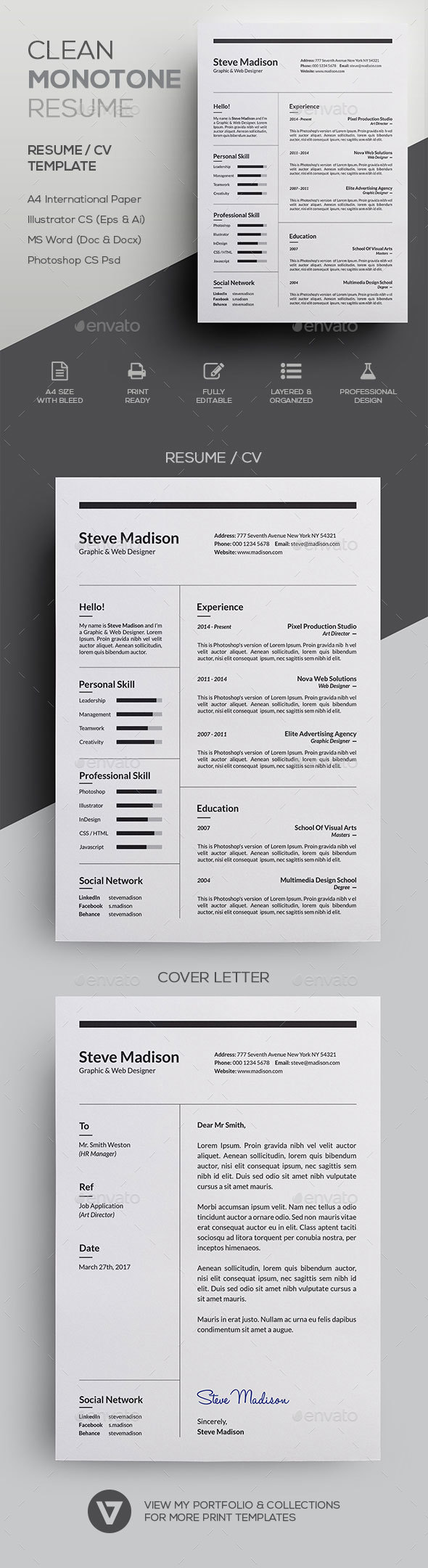 Monotone Graphics, Designs & Templates | GraphicRiver