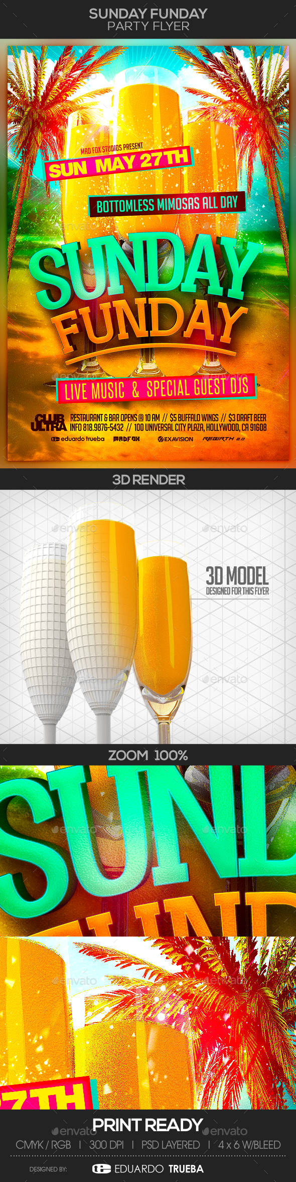 Mimosas Flyer Graphics, Designs & Template from GraphicRiver