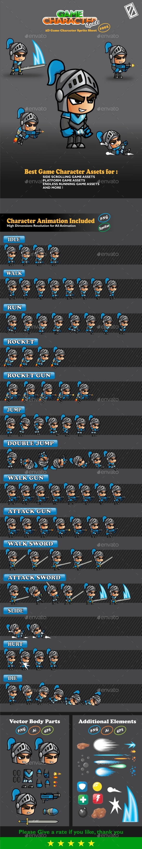 Knight 2D Game Assets from GraphicRiver