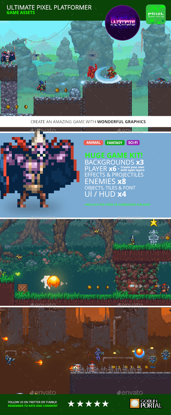 Pixel UI Game Assets from GraphicRiver