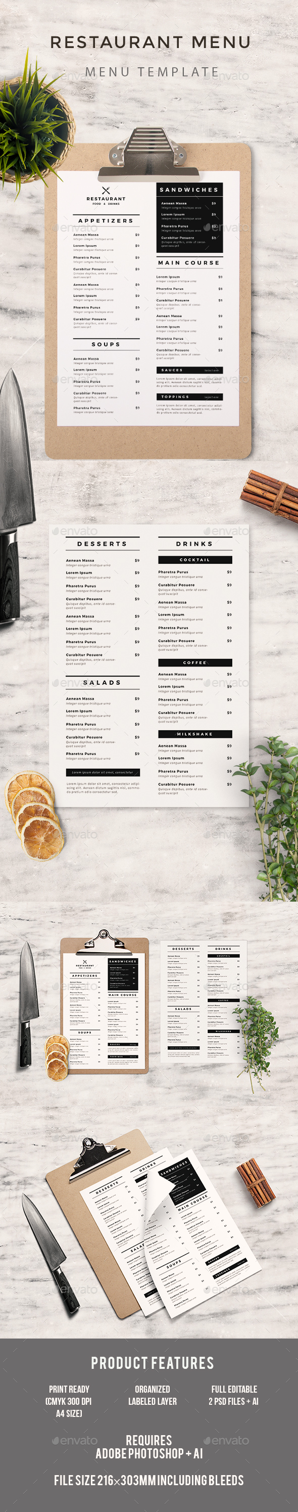 Menu Templates from GraphicRiver