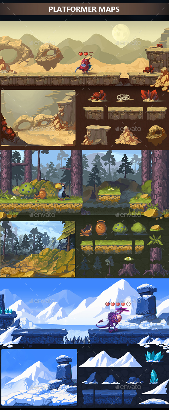 Platformer Graphics, Designs & Templates | GraphicRiver