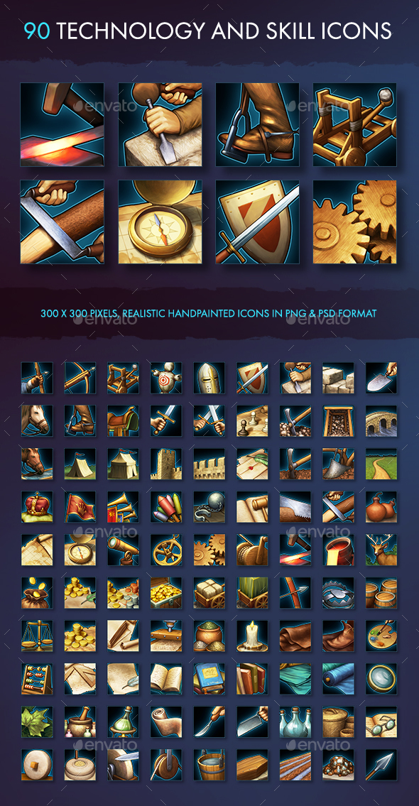 Skill Icon Game Assets from GraphicRiver