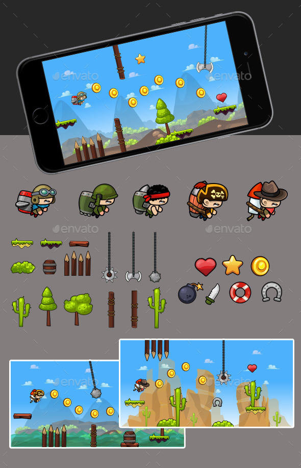 Jetpack 2D Game Assets from GraphicRiver