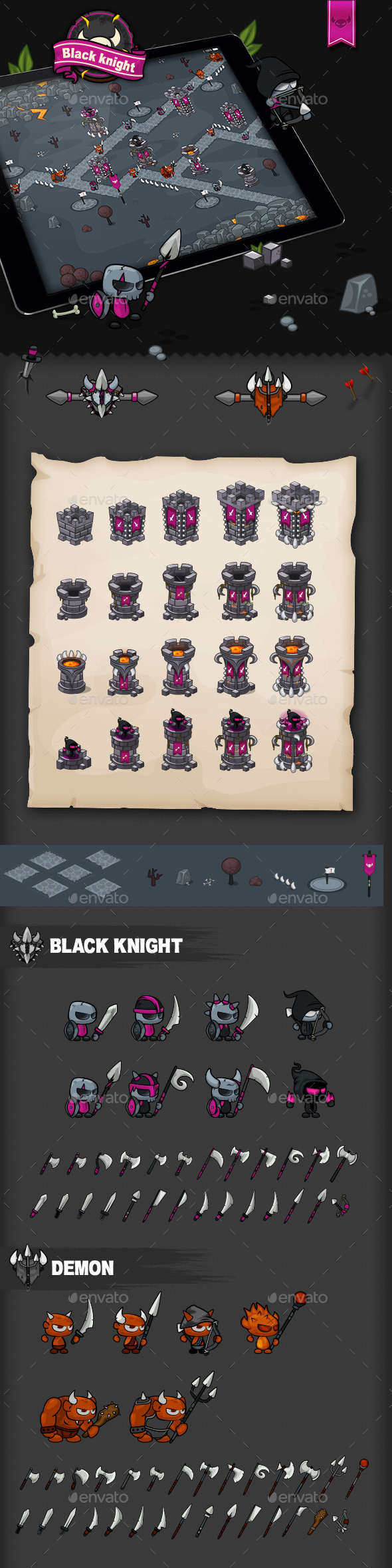 Knight 2D Game Assets from GraphicRiver
