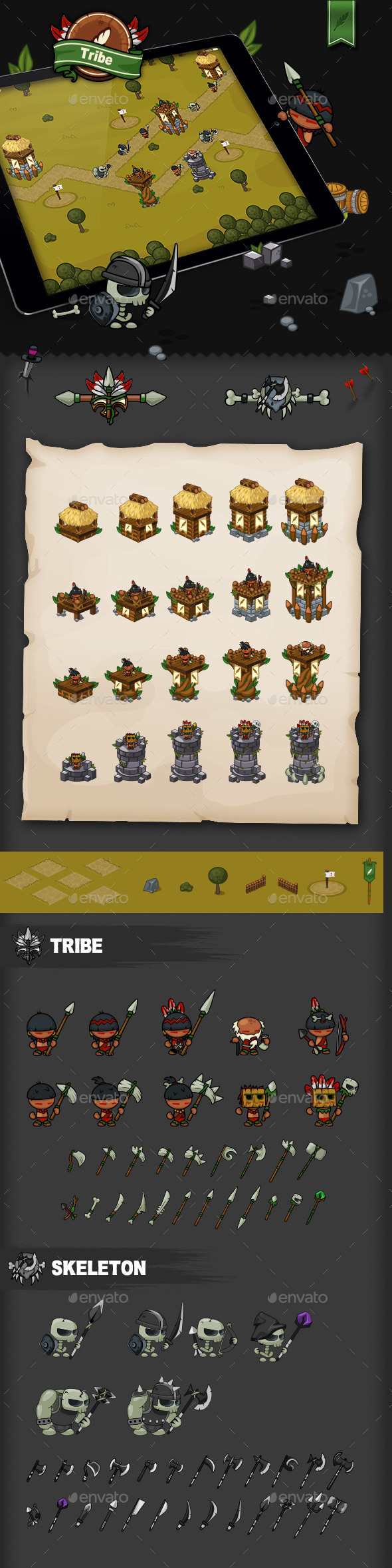 Tower 2D Game Assets from GraphicRiver