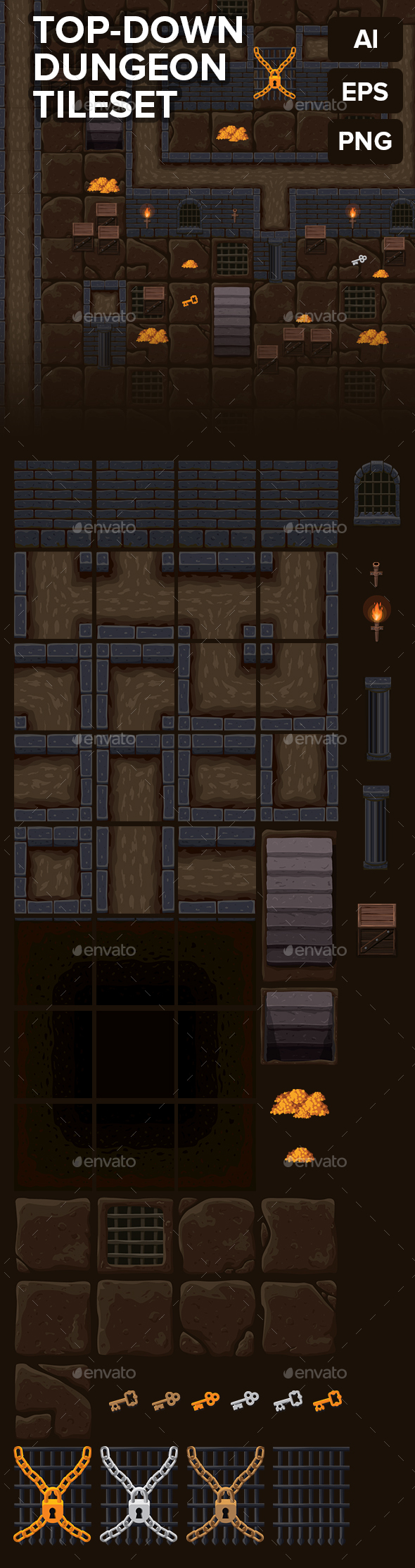 Top-down 2D Game Assets from GraphicRiver