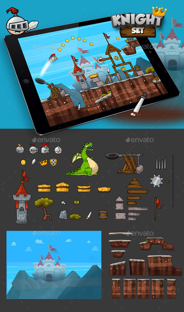 Knight 2D Game Assets from GraphicRiver