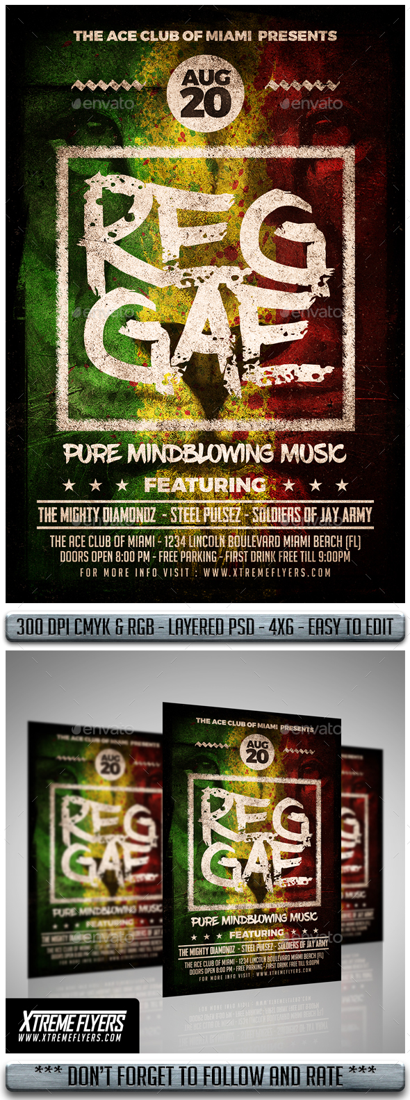 Reggae Graphics, Designs & Templates | GraphicRiver