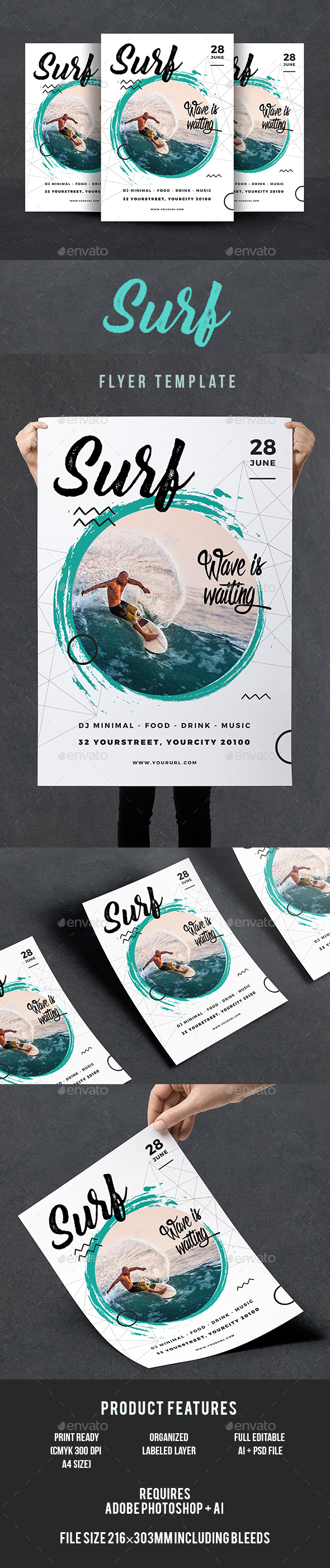 Surf Flyer Templates | GraphicRiver