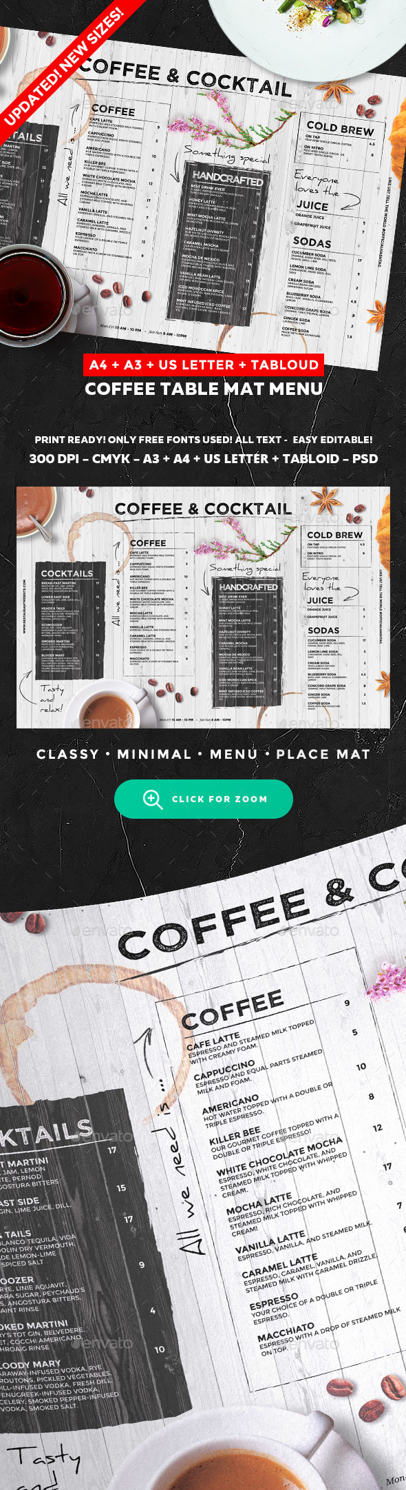 A3 Menu Templates from GraphicRiver