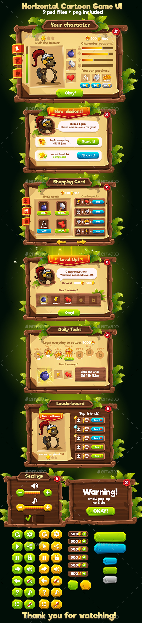 Fantasy Game User UI Templates from GraphicRiver