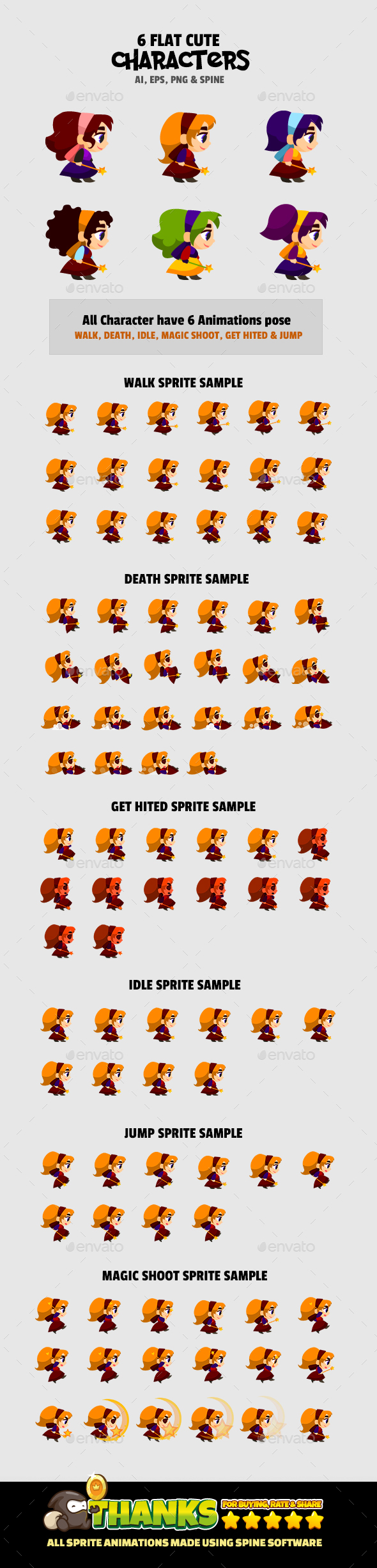 Game Sprites & Sheet Templates from GraphicRiver