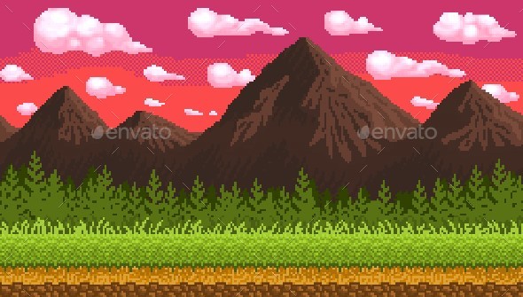 Mountains Game Assets | GraphicRiver