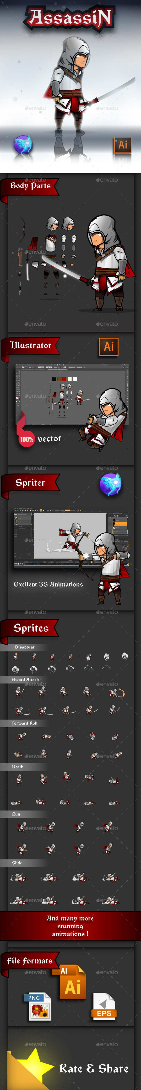 Game Sprites & Sheet Templates from GraphicRiver