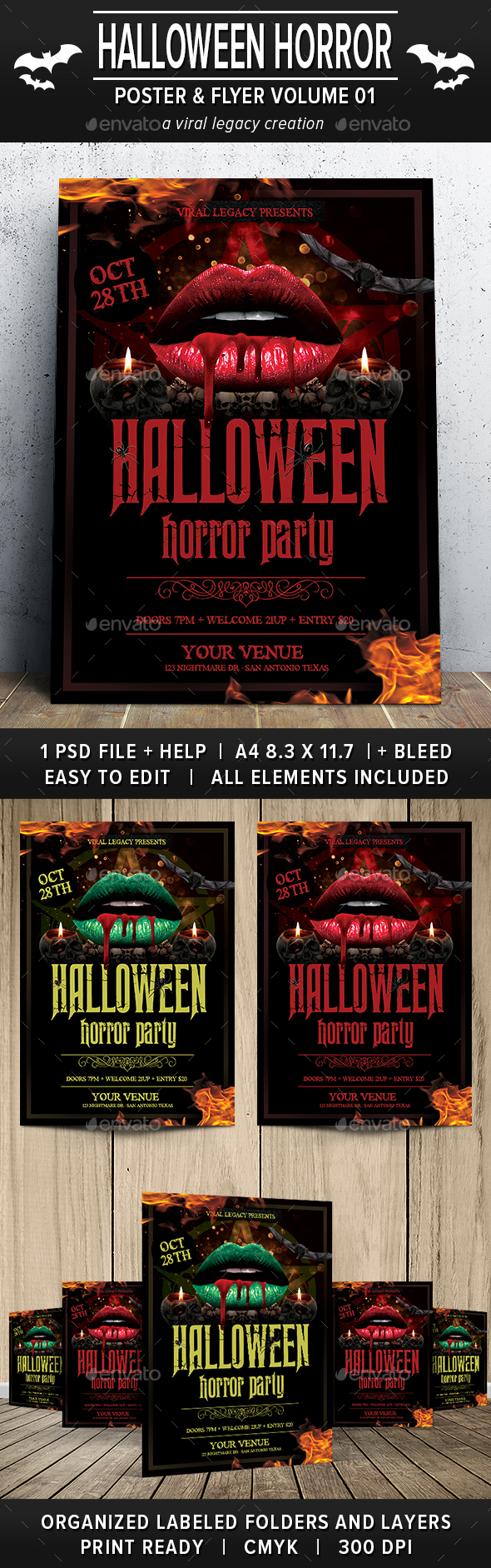 Horror poster Graphics, Designs & Templates | GraphicRiver