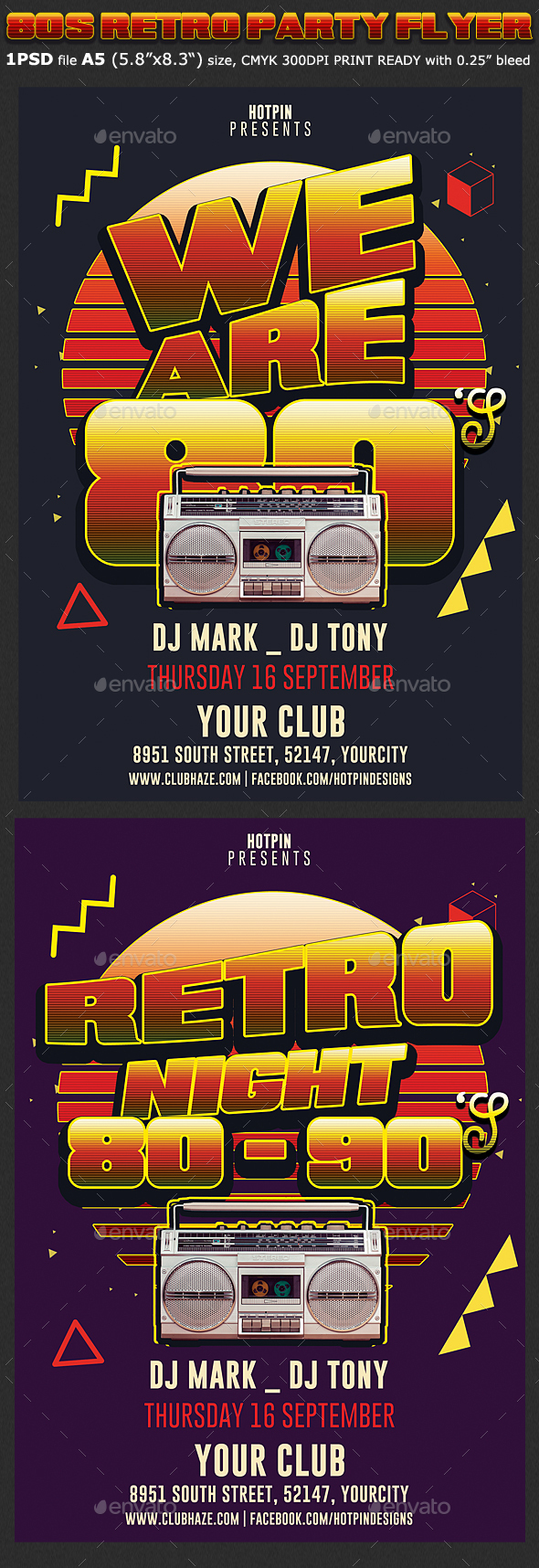 Decades Flyer Templates | GraphicRiver