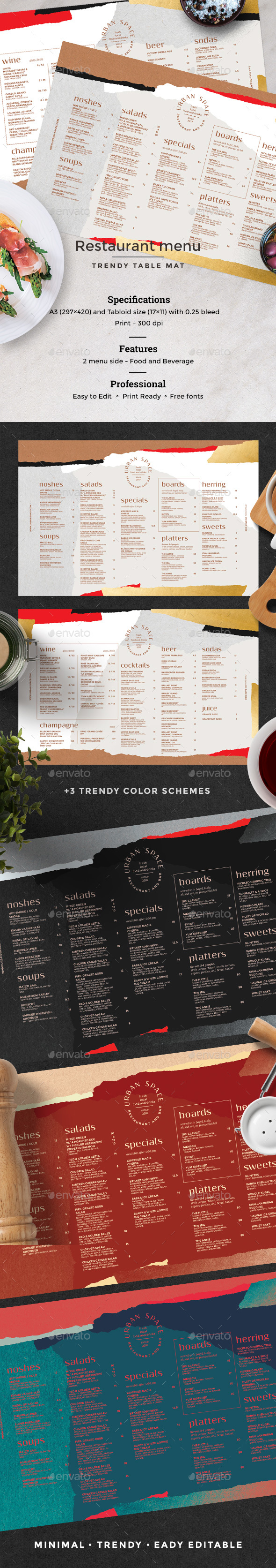 A3 Menu Templates from GraphicRiver